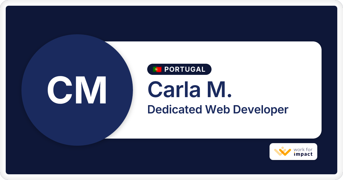 Carla M. is a talented Dedicated Web Developer contractor at Work for ...